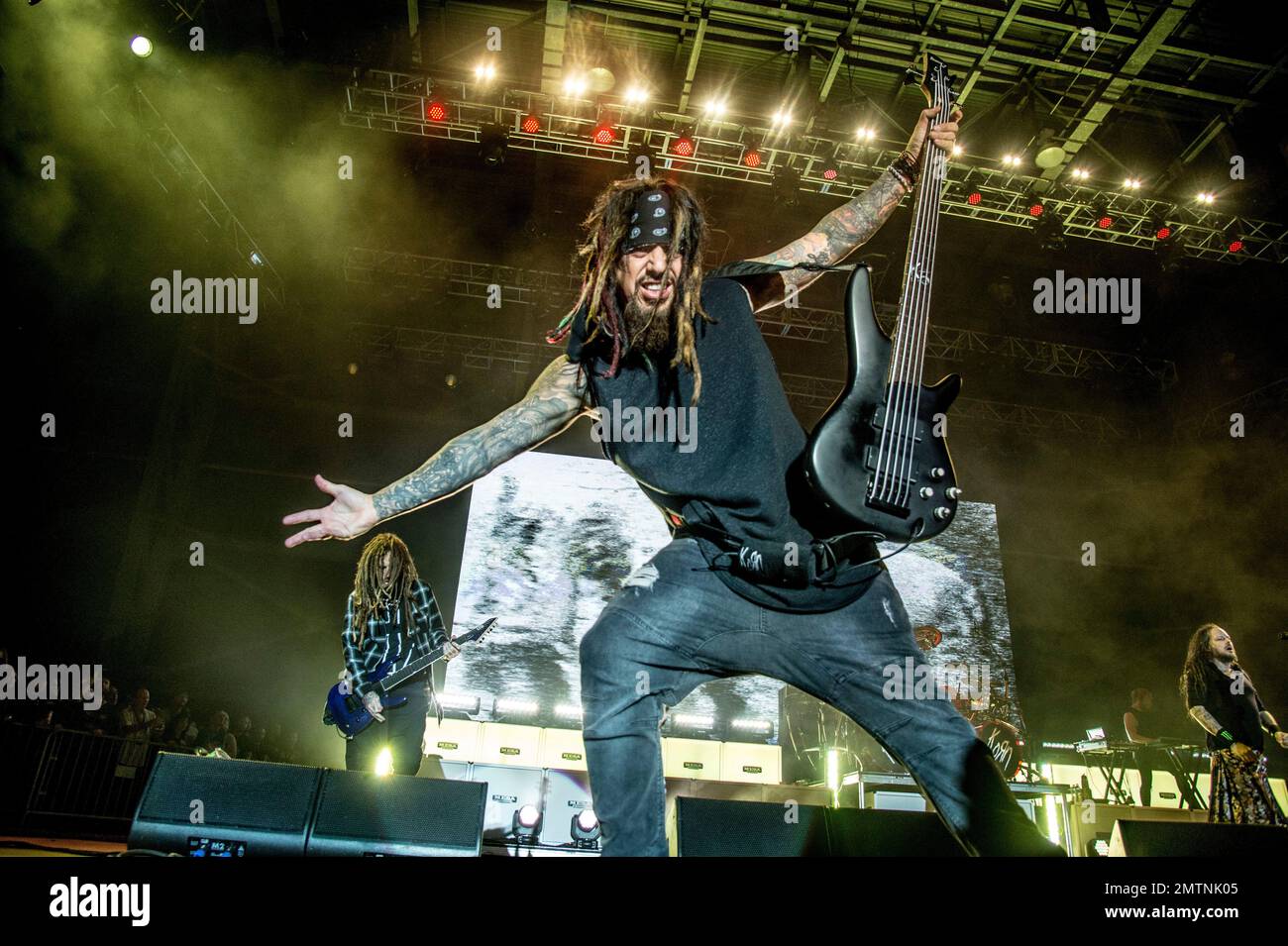 Reginald Arvizu of Korn performs at Rock On The Range Music Festival on ...
