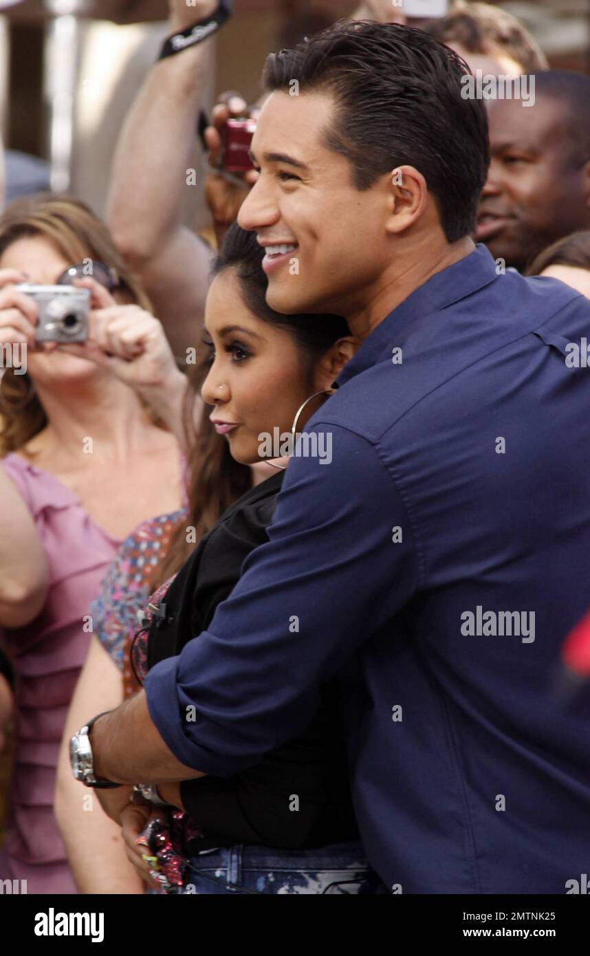 Wearing a typical outlandish Jersey-style outfit, "Jersey Shore" star ...