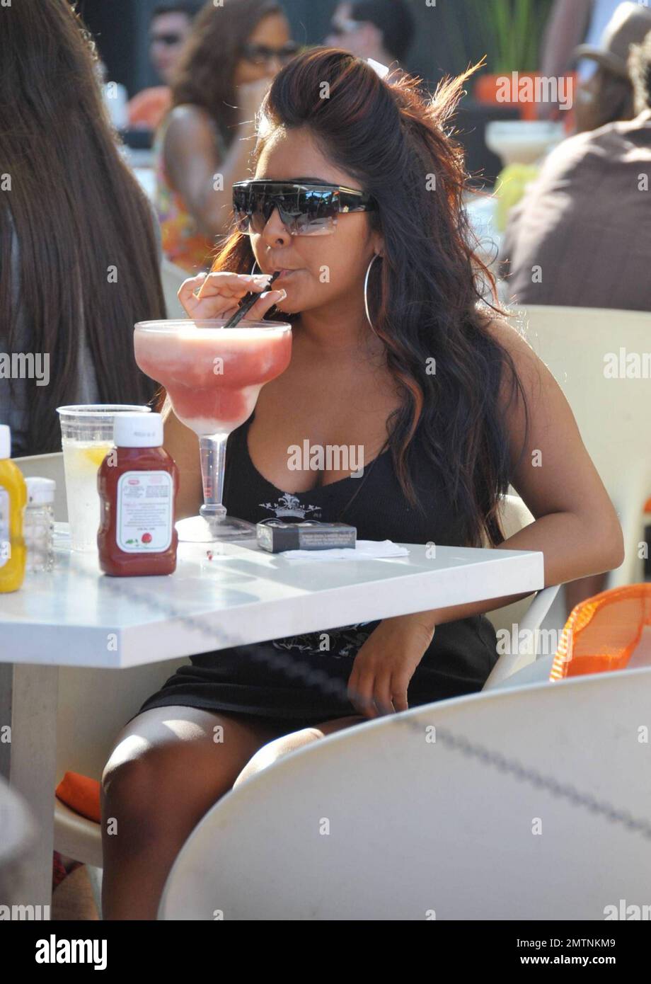 Reality TV stars Jenni 'JWOWW' Farley and Nicole 'Snooki' Polizzi of "Jersey Shore" enjoy some ...