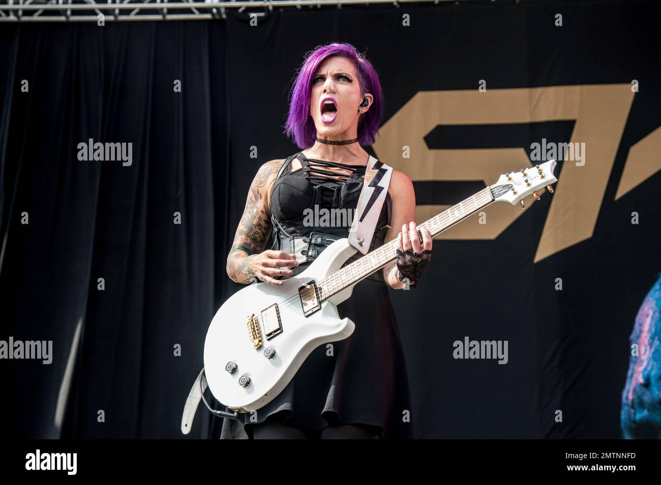 Korey Cooper of Skillet performs at Rock On The Range Music Festival on ...