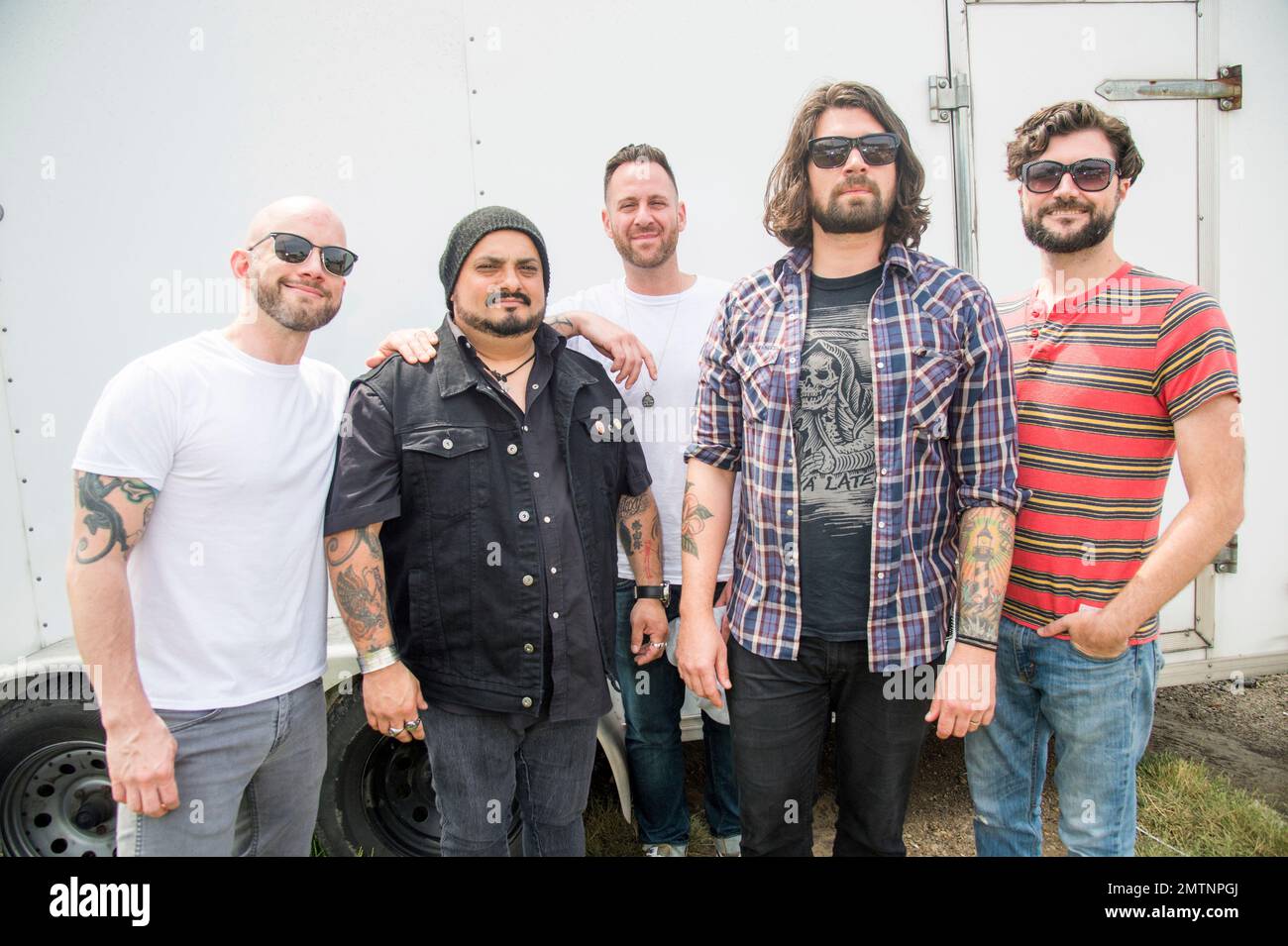 Shaun Cooper, from left, Eddie Reyes, Mark O'Connell, Adam Lazzara and ...