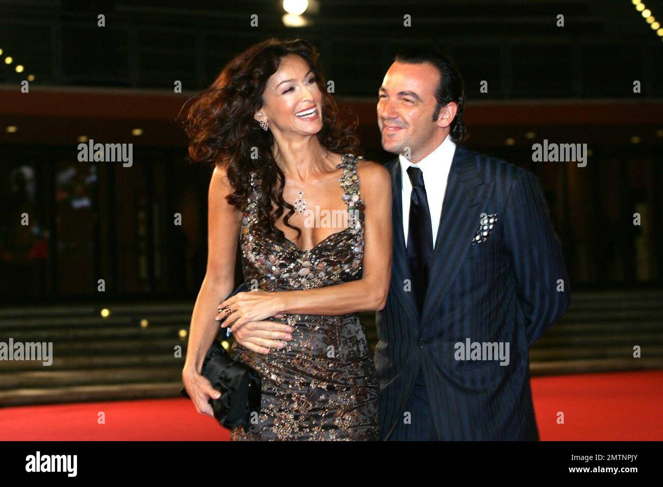 Sofia Milos and Alessandro Martorana walk the red carpet at the Rome Film Festival in Rome ...