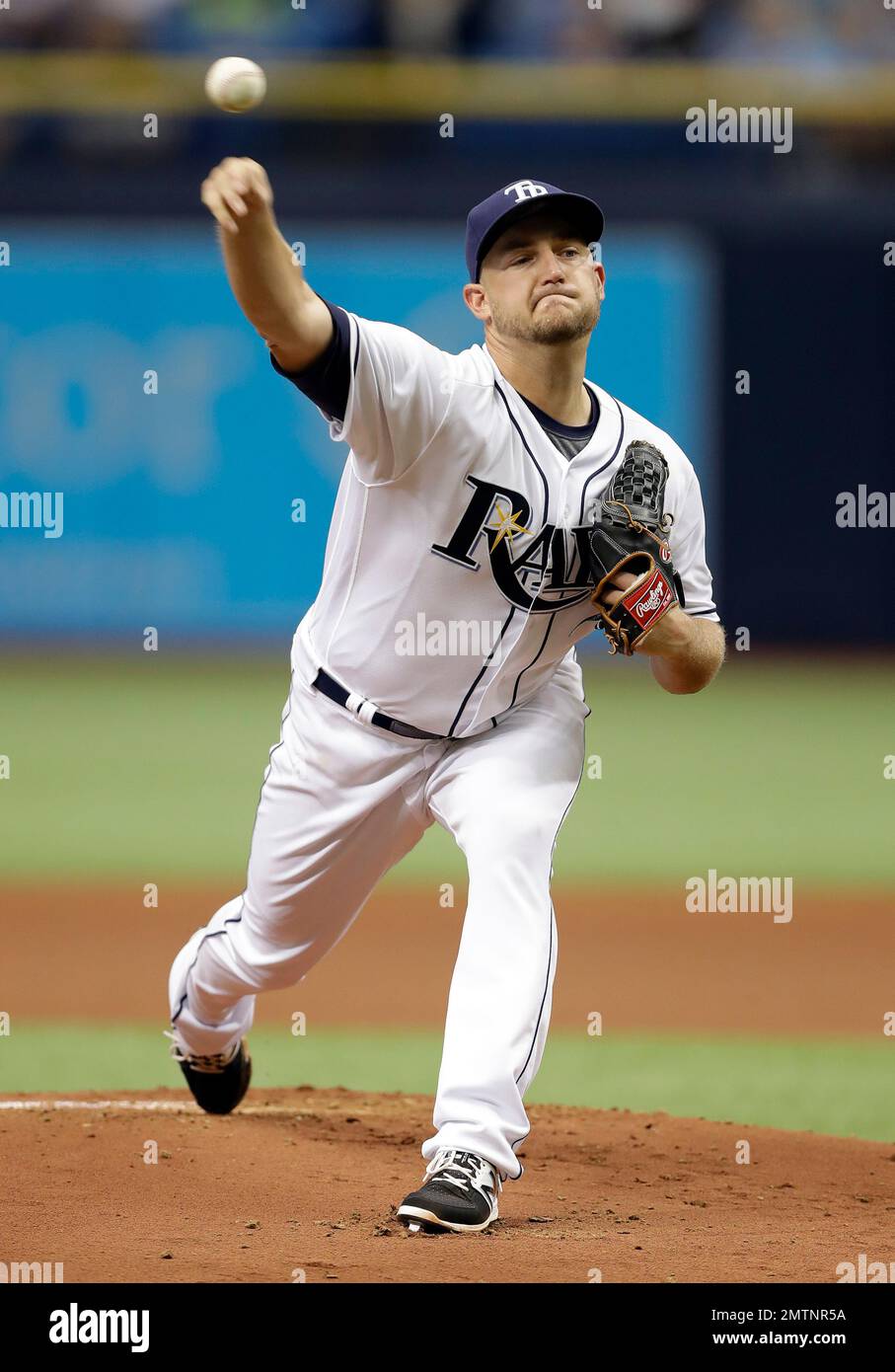 Tampa Bay Rays' Matt Andriese pitches to the New York Yankees during ...