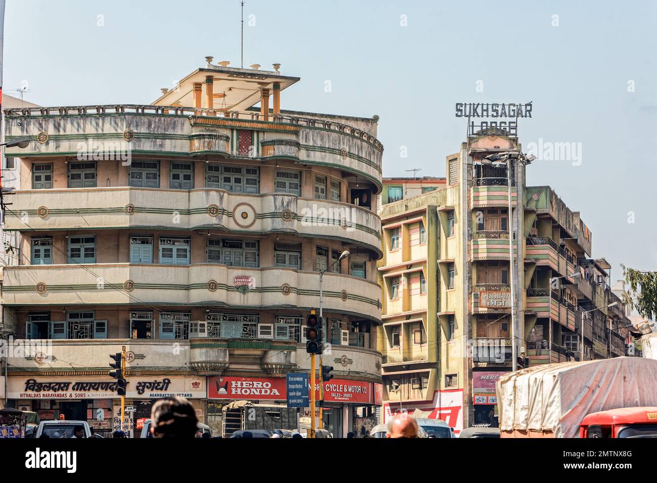 01 16 2007 Vintage Art Deco Residential Building At Old Part Of Pune ...