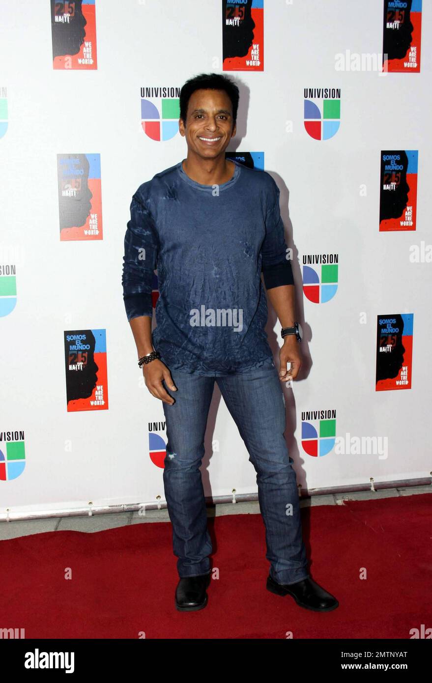 Jon Secada at the epic recording of "Somos El Mundo," the Spanish ...