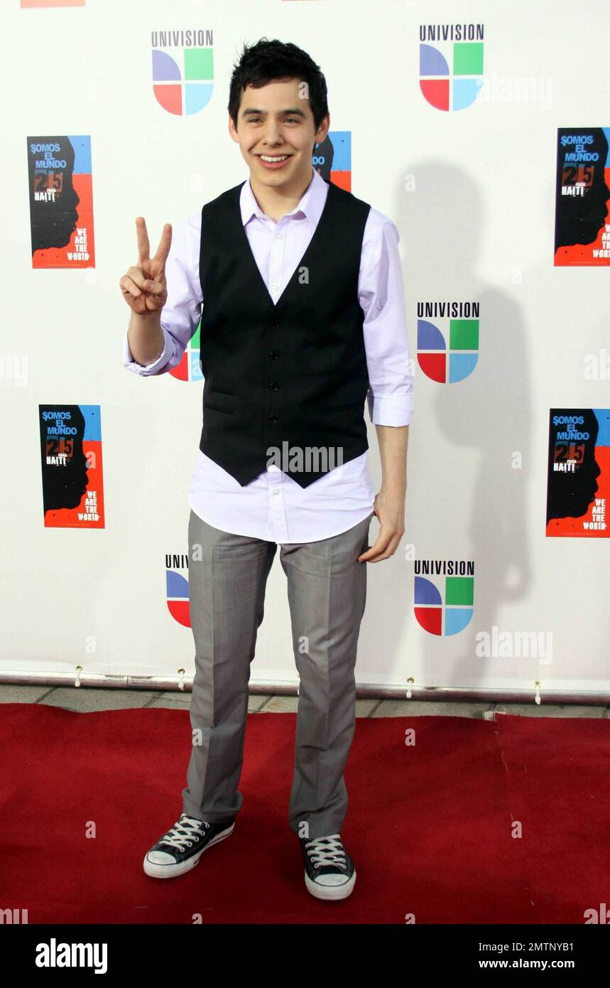 David Archuleta at the epic recording of "Somos El Mundo," the Spanish ...