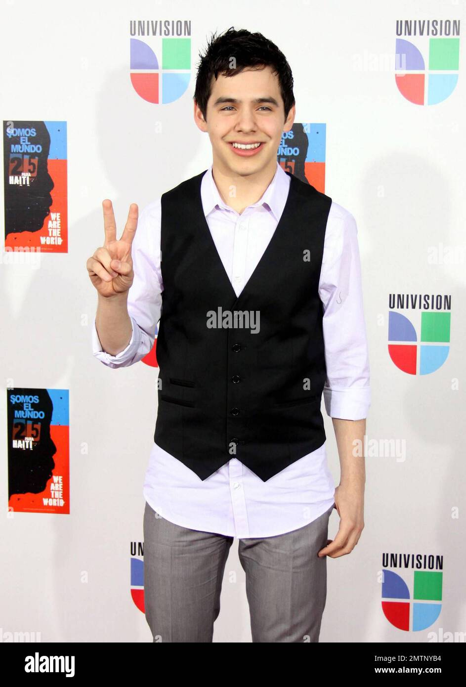 David Archuleta at the epic recording of "Somos El Mundo," the Spanish ...