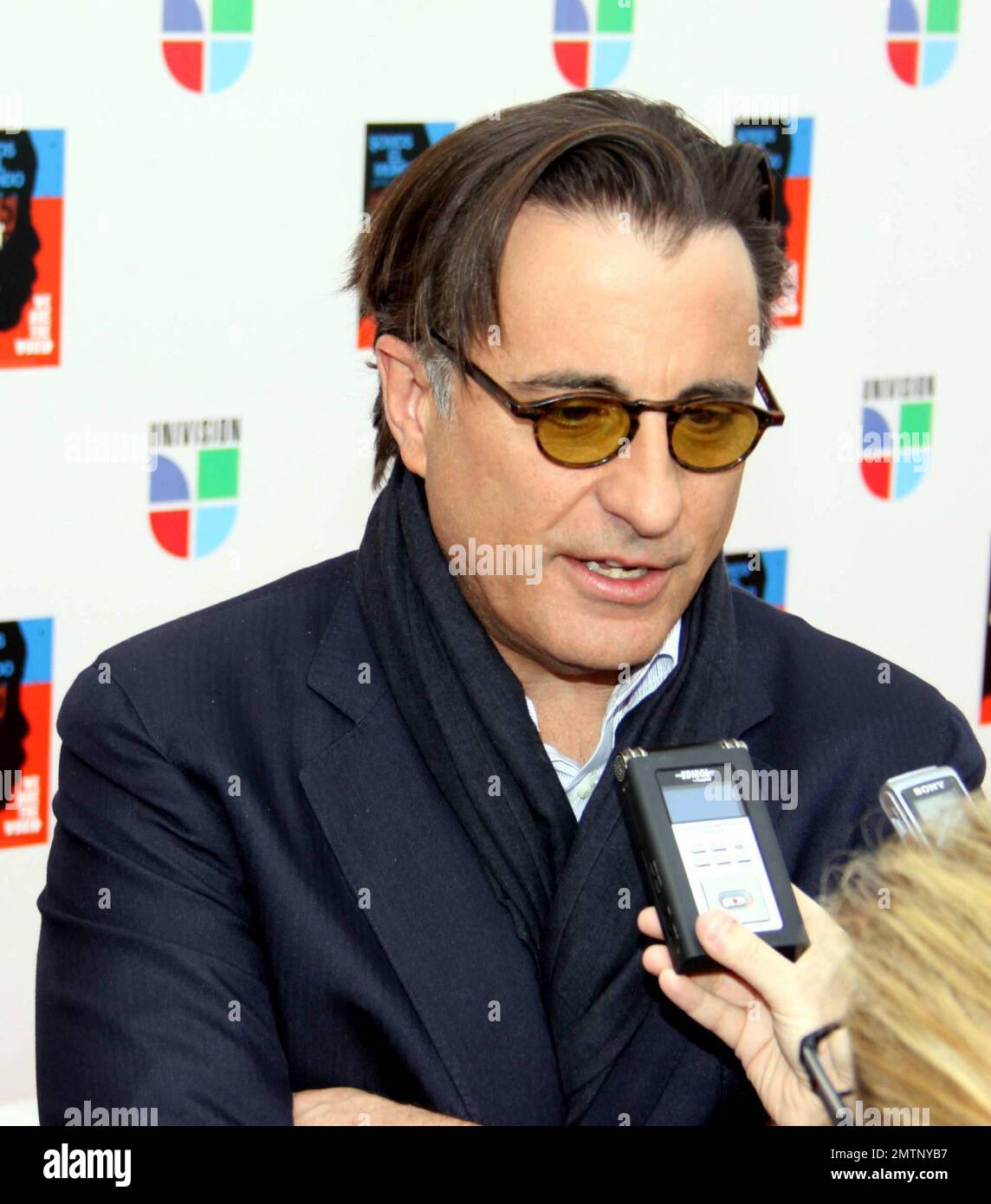 Andy Garcia at the epic recording of "Somos El Mundo," the Spanish ...