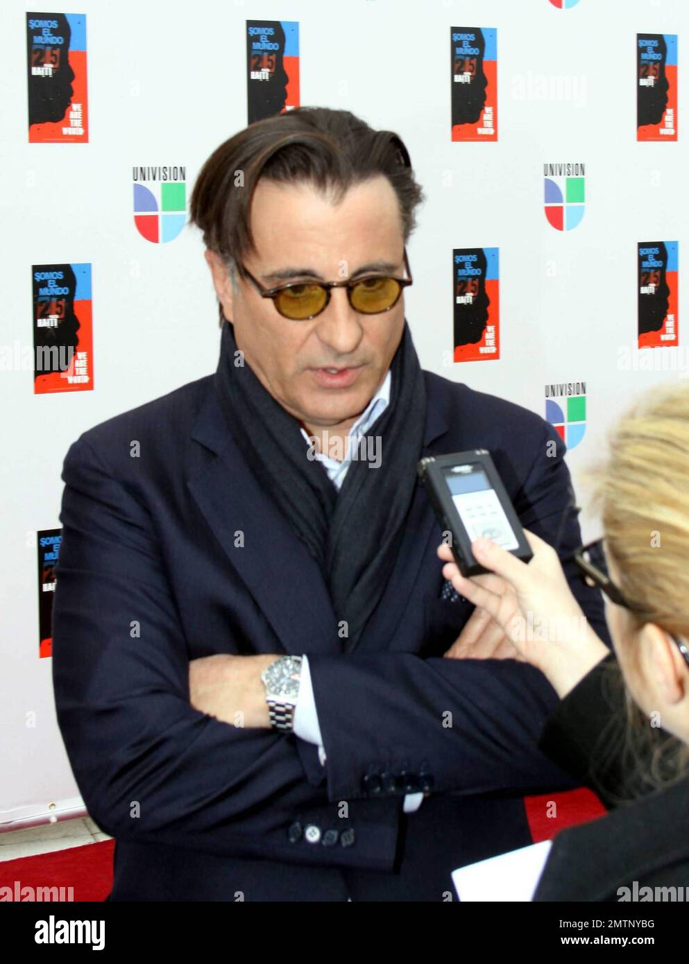 Andy Garcia at the epic recording of "Somos El Mundo," the Spanish ...