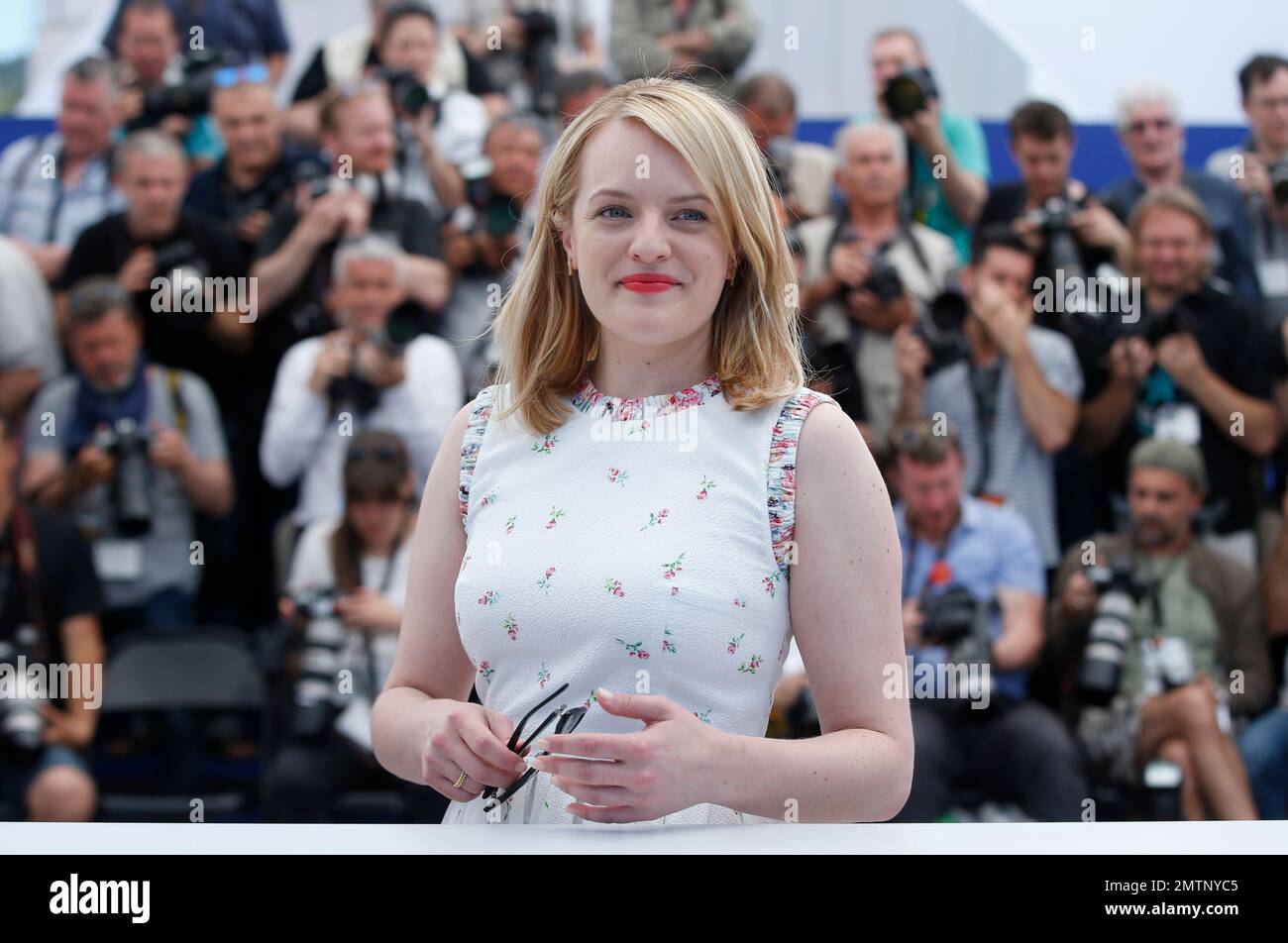 Actress Elisabeth Moss poses for photographers during the photo call ...