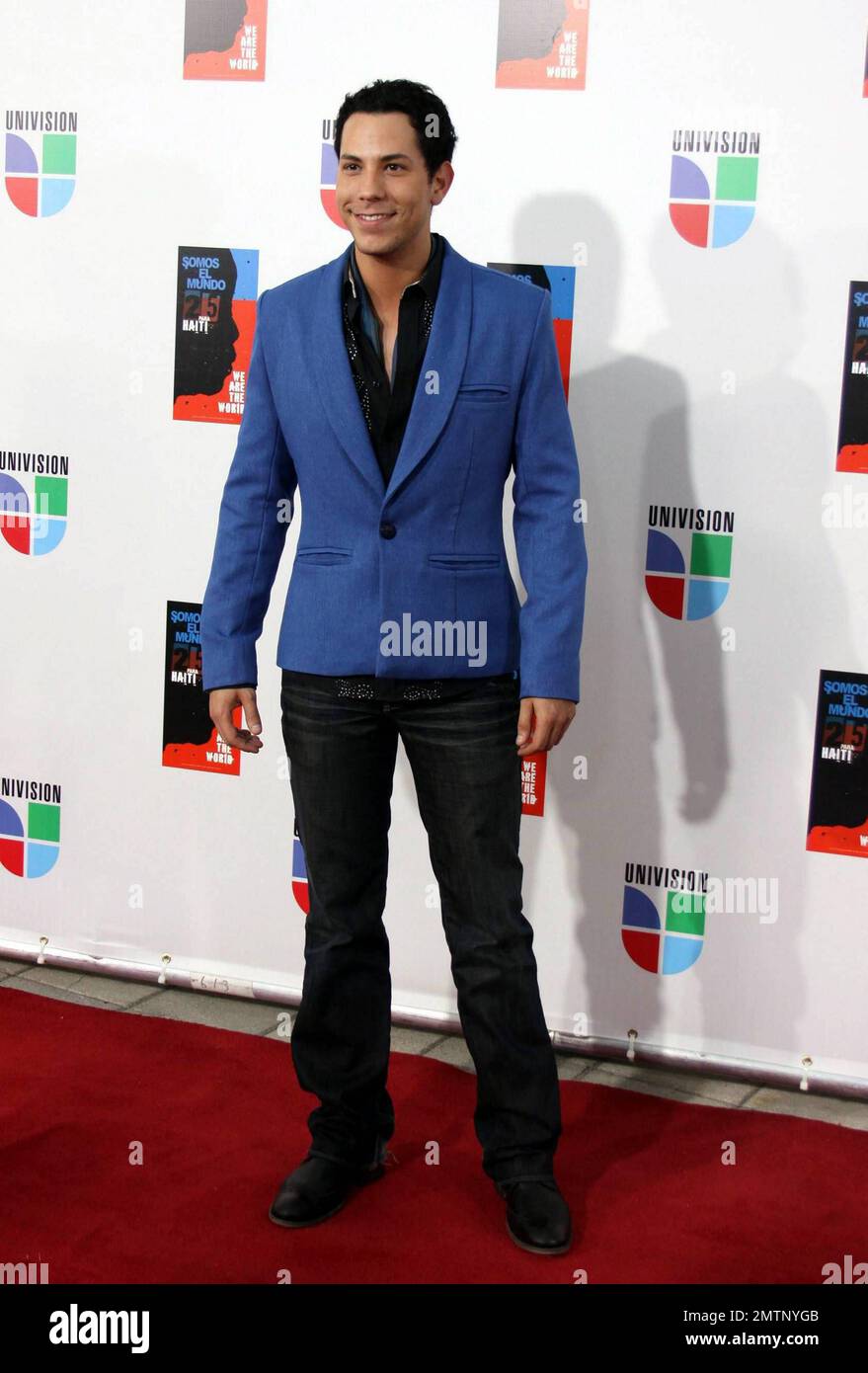 Christian Chavez at the epic recording of "Somos El Mundo," the Spanish ...