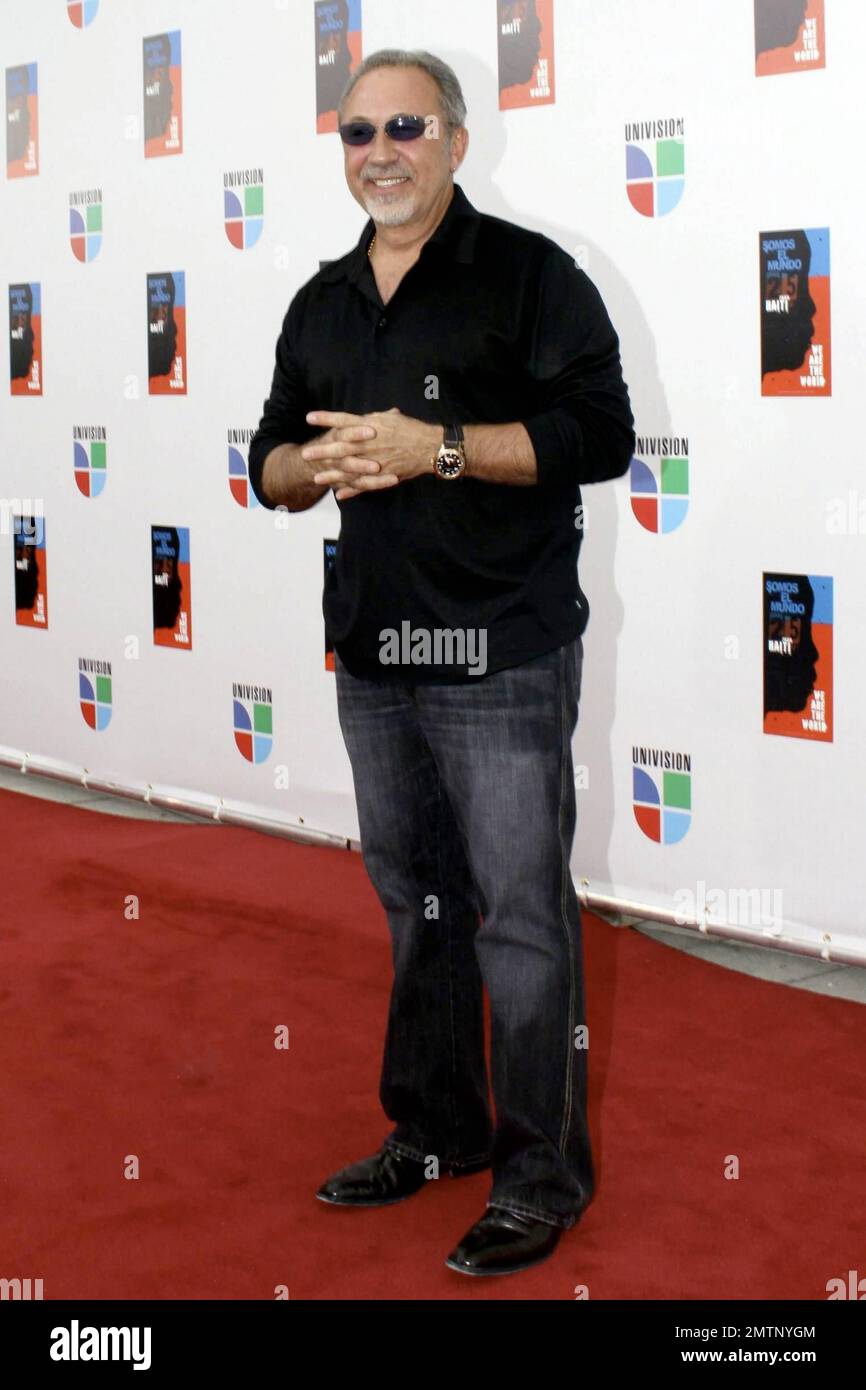Emilio Estefan at the epic recording of "Somos El Mundo," the Spanish ...