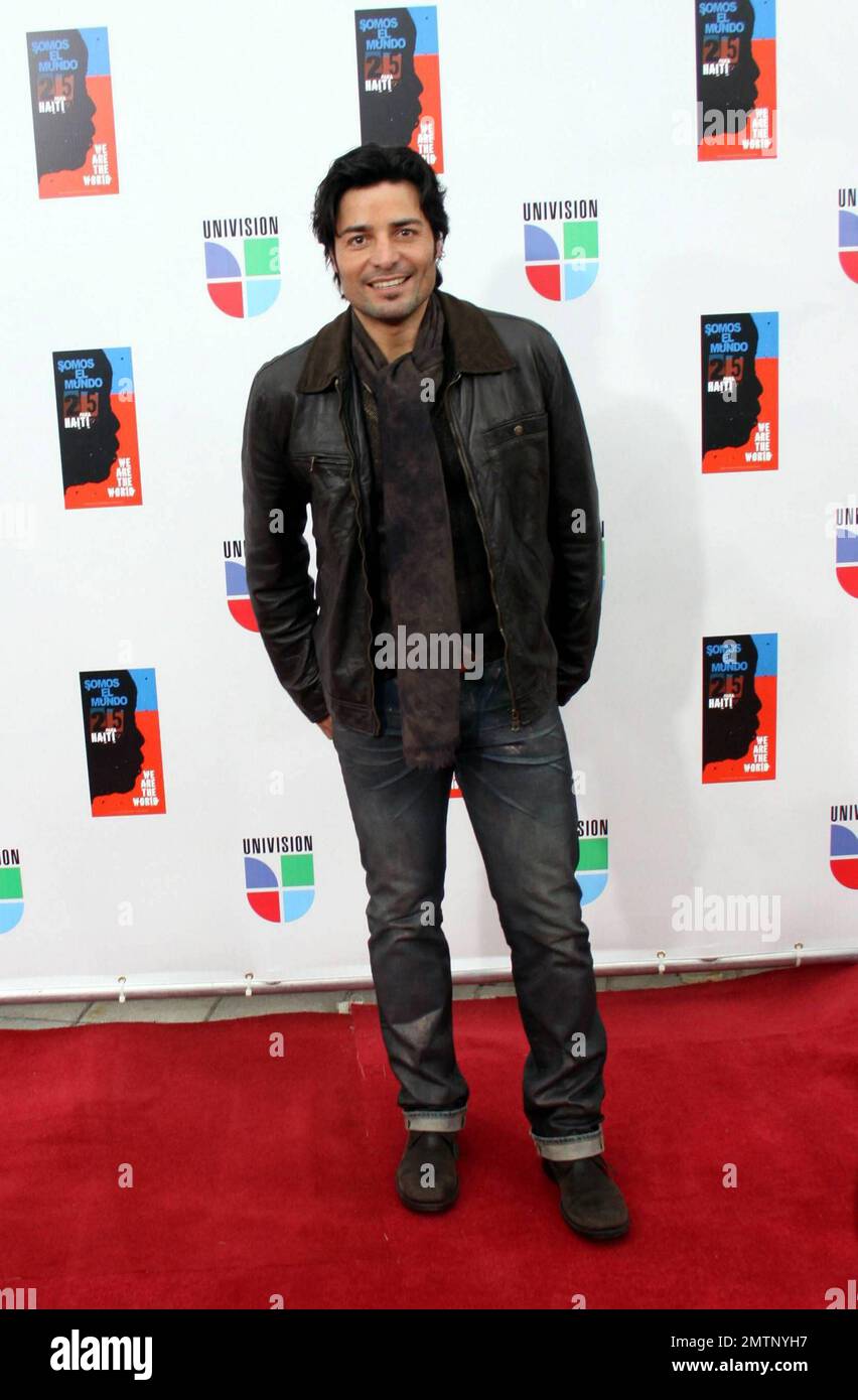 Chayanne at the epic recording of "Somos El Mundo," the Spanish ...