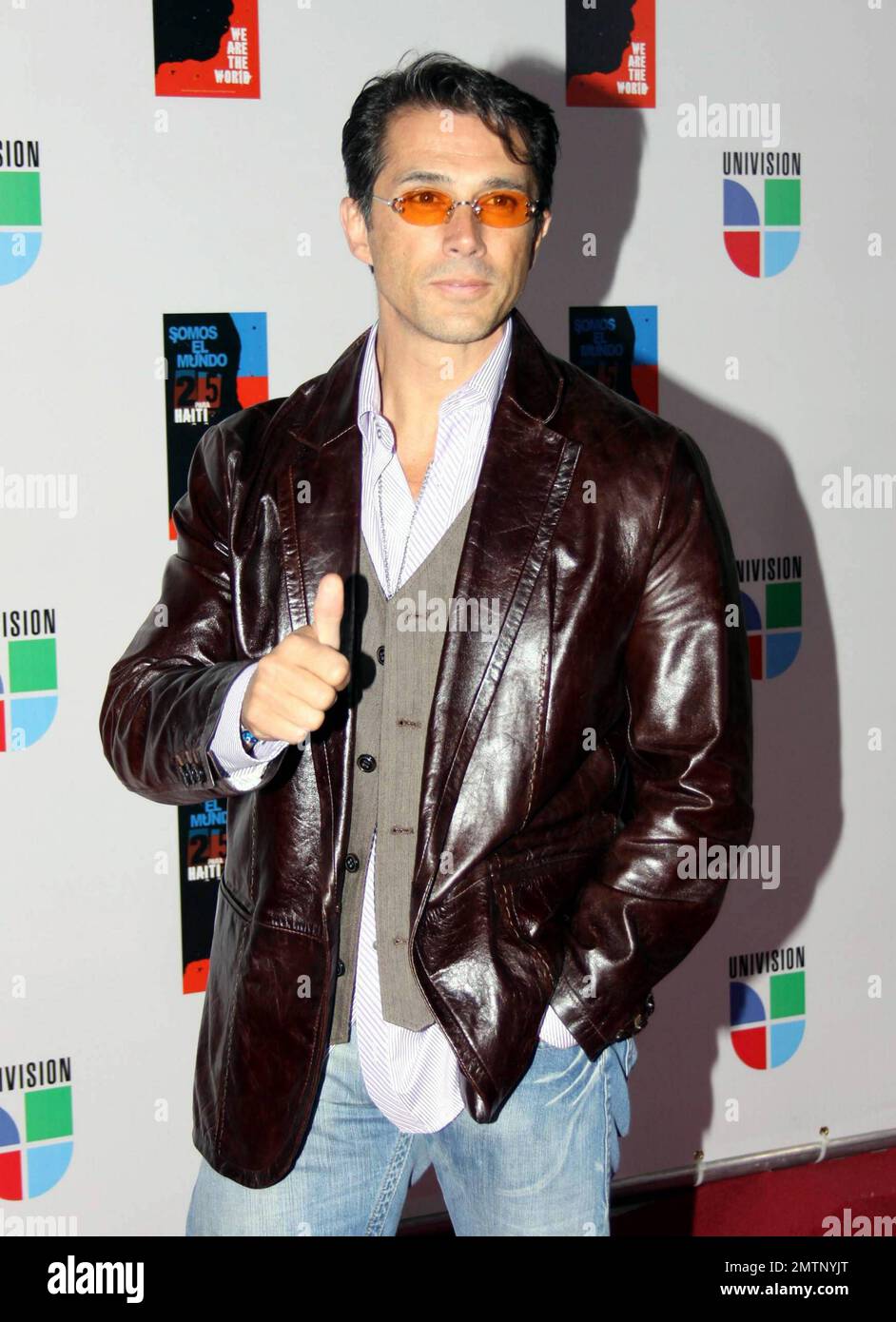 Sergio Meyer at the epic recording of "Somos El Mundo," the Spanish ...