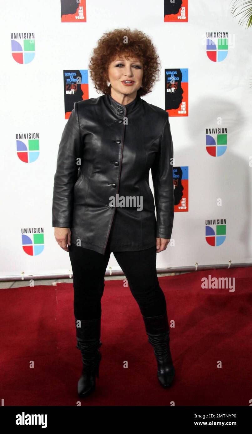 Angelica Maria at the epic recording of "Somos El Mundo," the Spanish ...