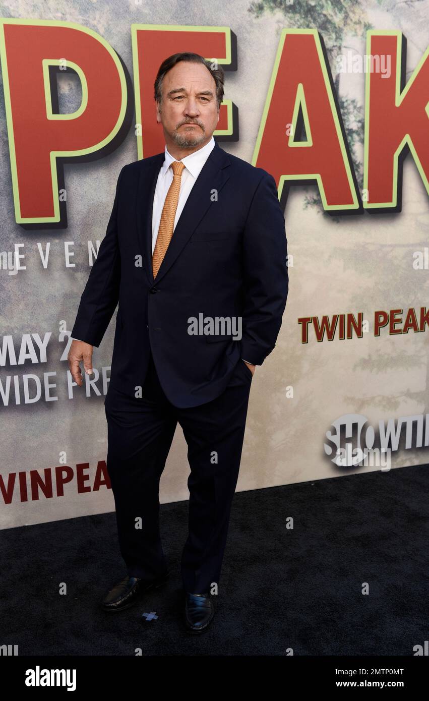 Jim Belushi, a cast member in "Twin Peaks," poses at the premiere of ...