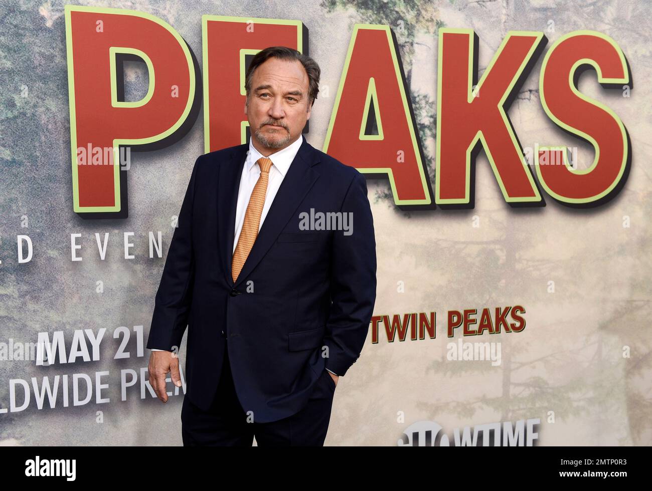 Jim Belushi, a cast member in "Twin Peaks," poses at the premiere of ...