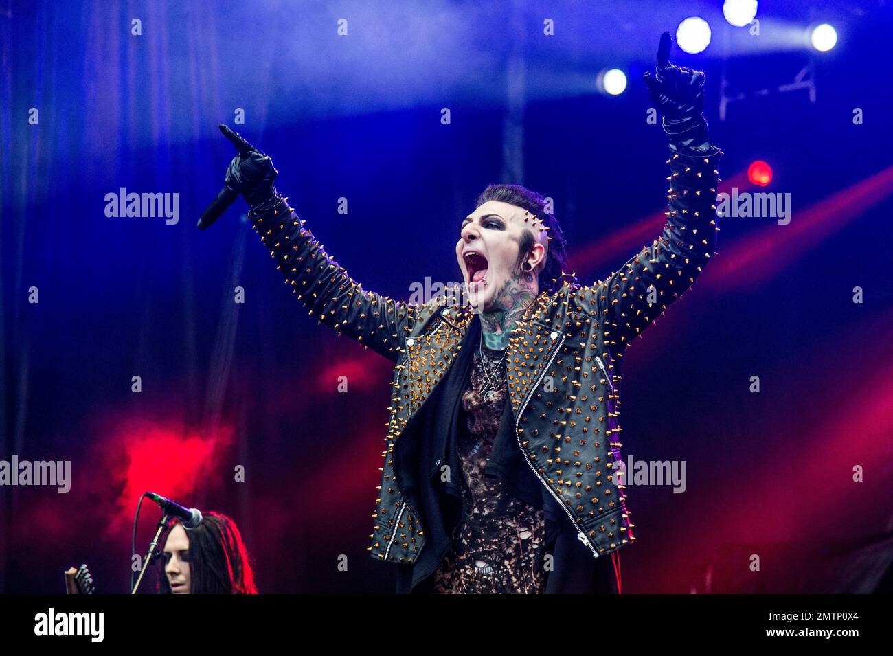 Chris Motionless of Motionless in White performs at Rock On The Range ...