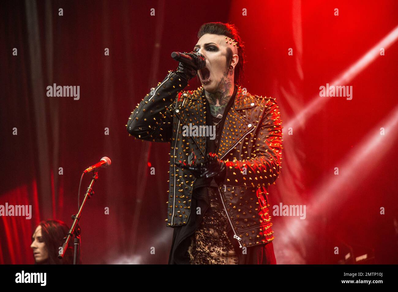 Chris Motionless of Motionless in White performs at Rock On The Range ...