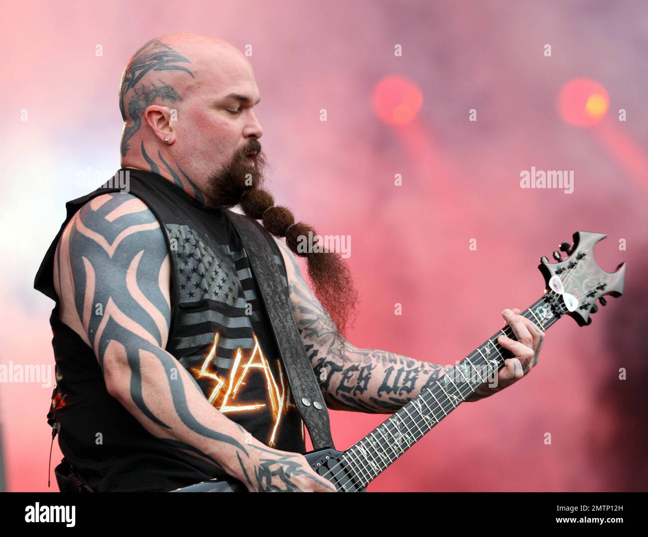 Slayer performs live in concert at the Sonisphere Music Festival at ...