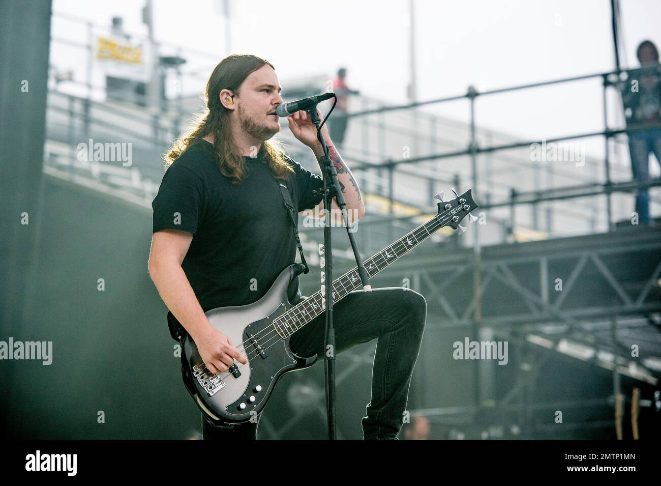 Aaron Pauley of Of Mice & Men performs at Rock On The Range Music ...