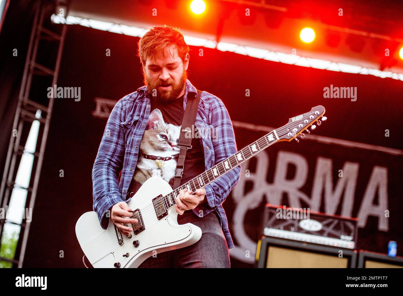Jeff Hickey of Norma Jean performs at Rock On The Range Music Festival ...