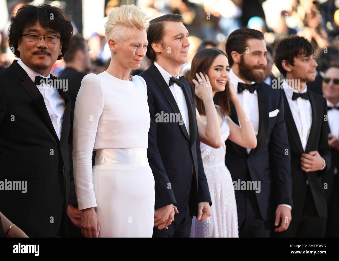 Director Bong Joon-Ho, from left, actors Tilda Swinton, Paul Dano, Lily ...
