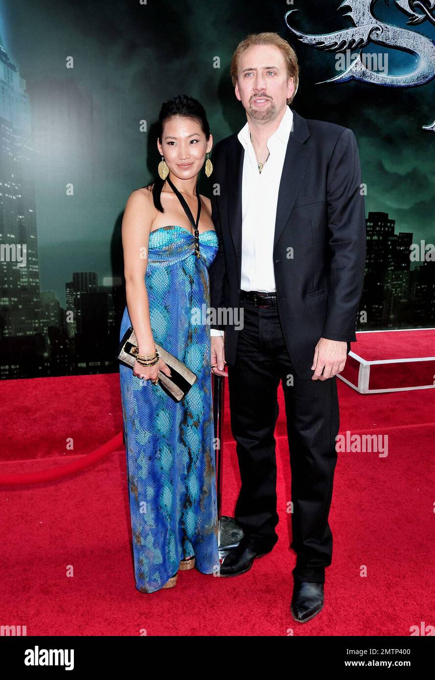 Nicolas Cage and wife Alice Kim Cage walk the red carpet for the ...