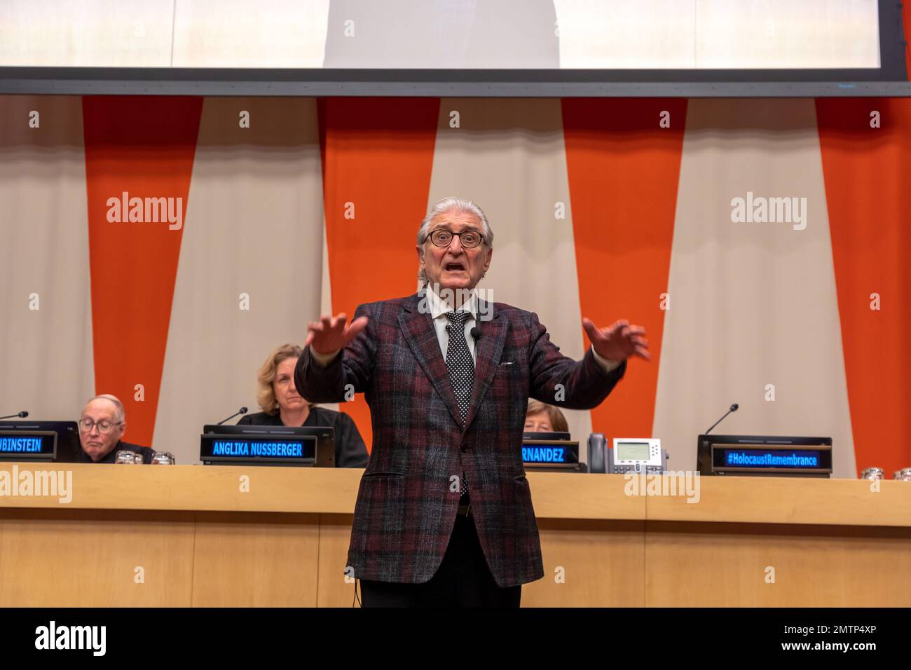 Actor Alexander Ansky plays Ernst Rüdin at a special event ...