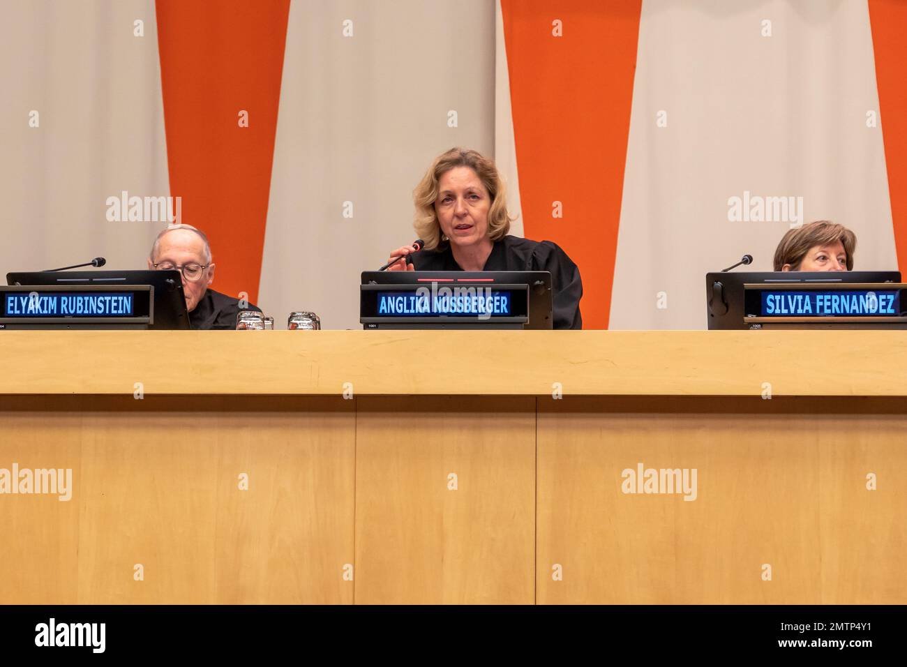 (L-R) Honorable Judge Elyakim Rubinstein, Former Vice President of the ...
