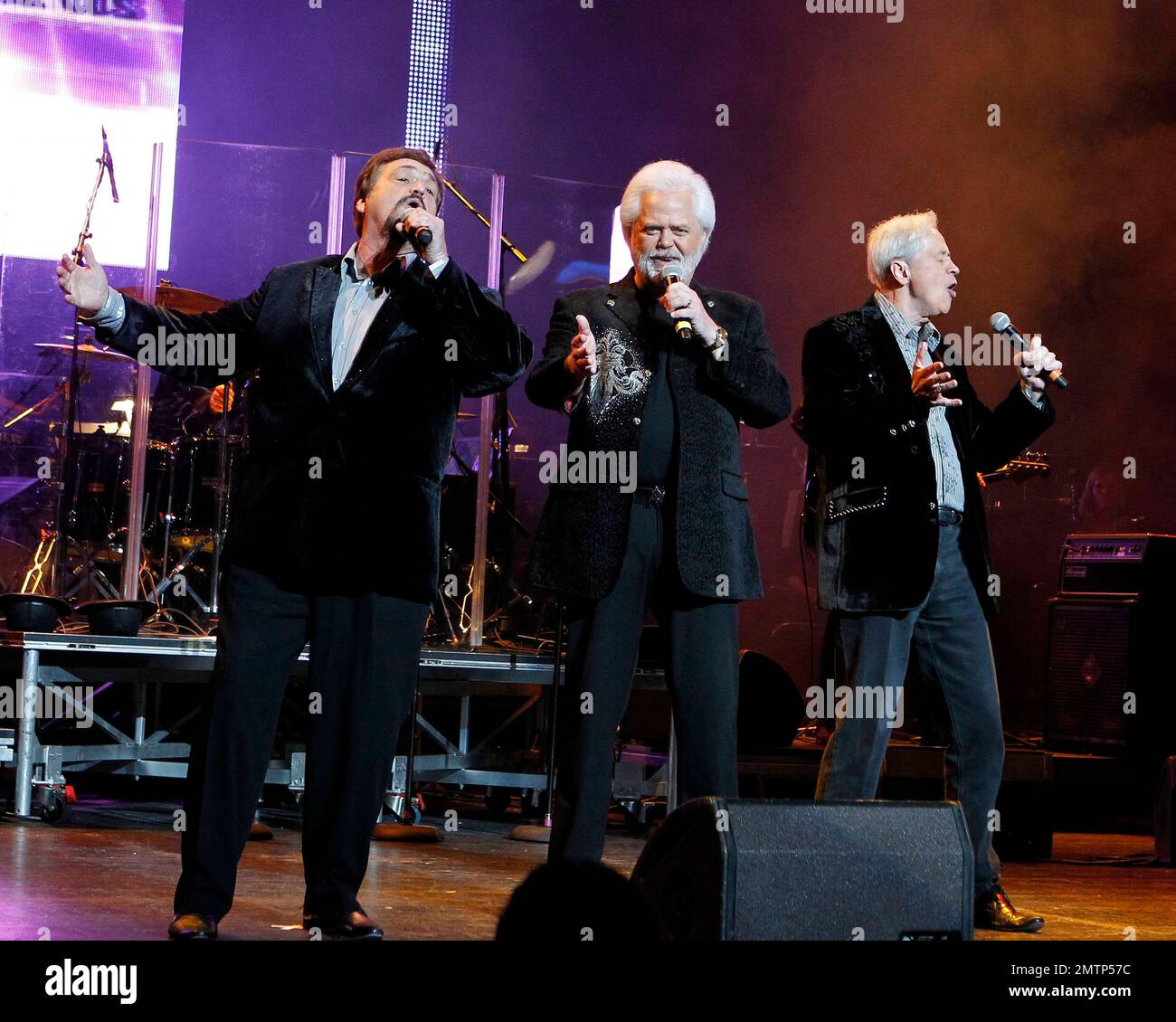 The Osmond Brothers Jay, Merrill and Wayne (L to R) perform during the ...