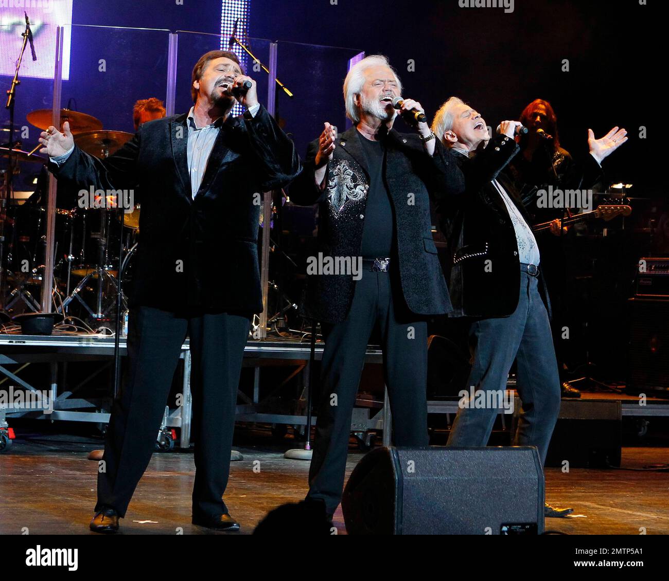 The Osmond Brothers Jay, Merrill and Wayne (L to R) perform during the ...