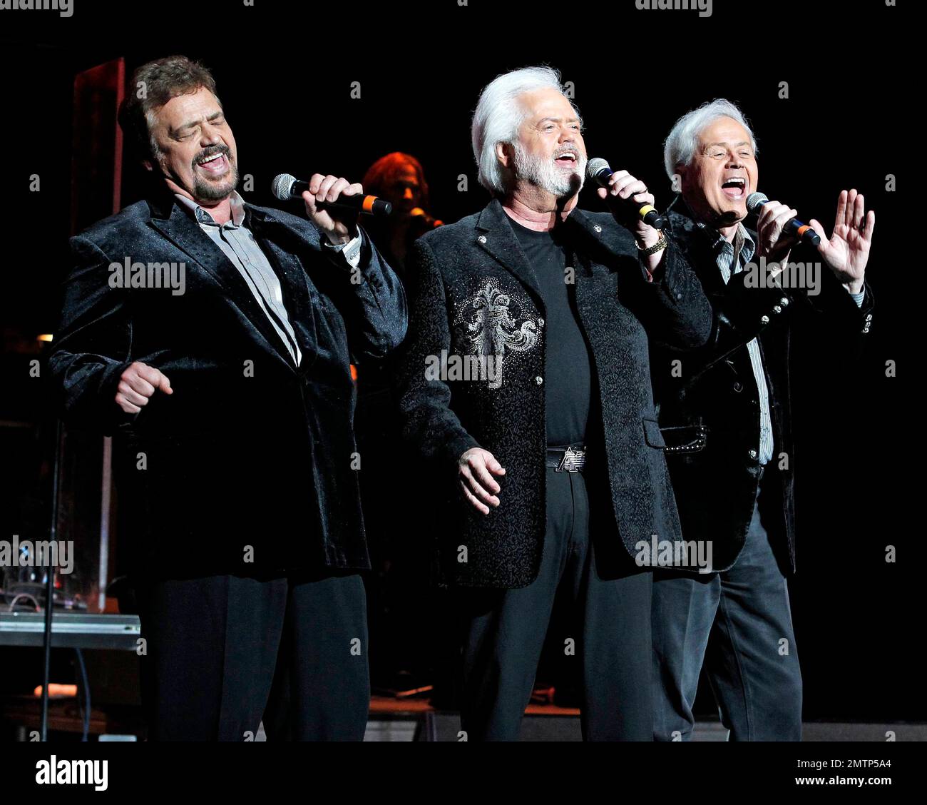 The Osmond Brothers Jay, Merrill and Wayne (L to R) perform during the ...