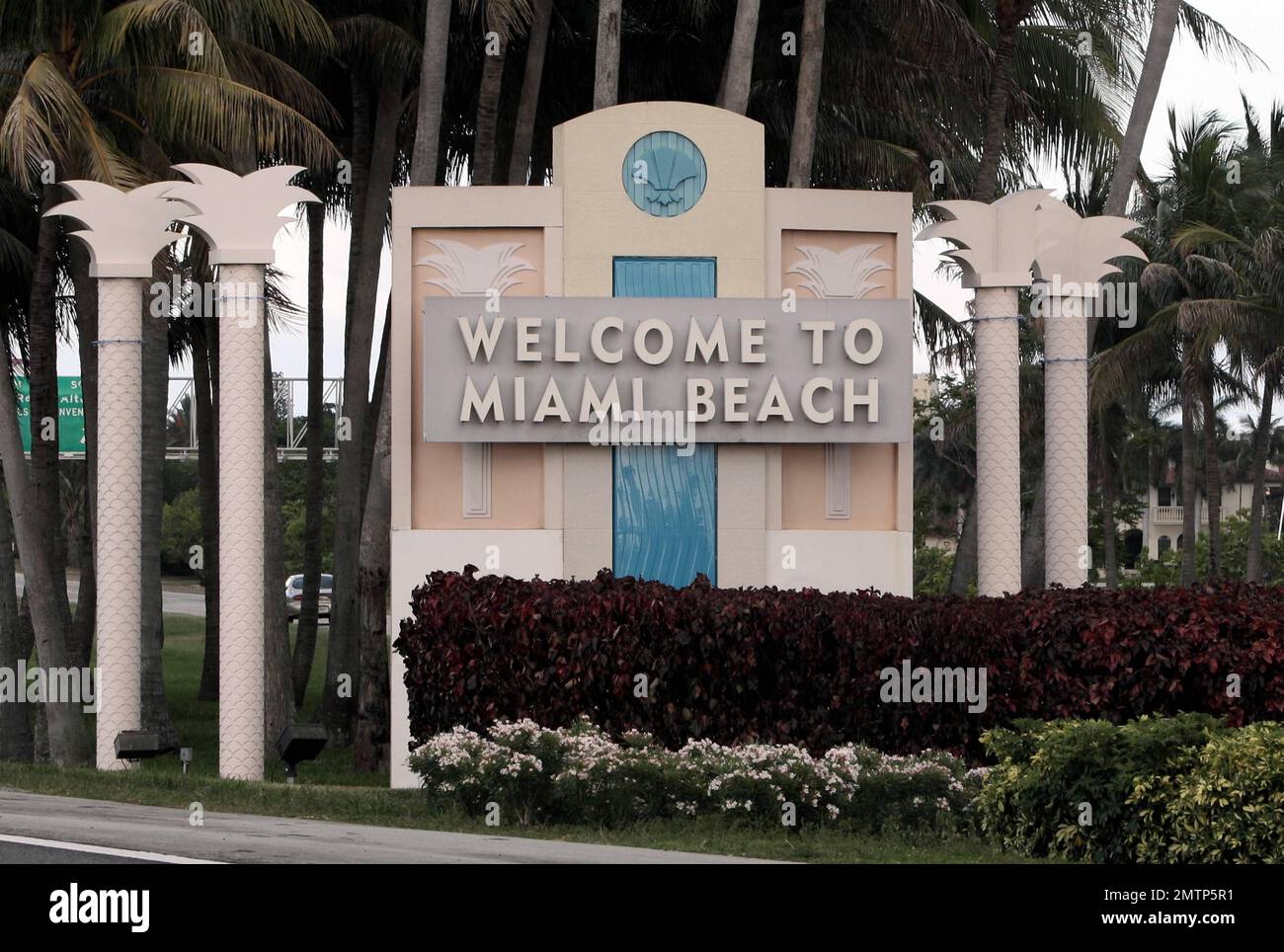 General views of the Welcome to Miami Beach sign as seen by countless ...