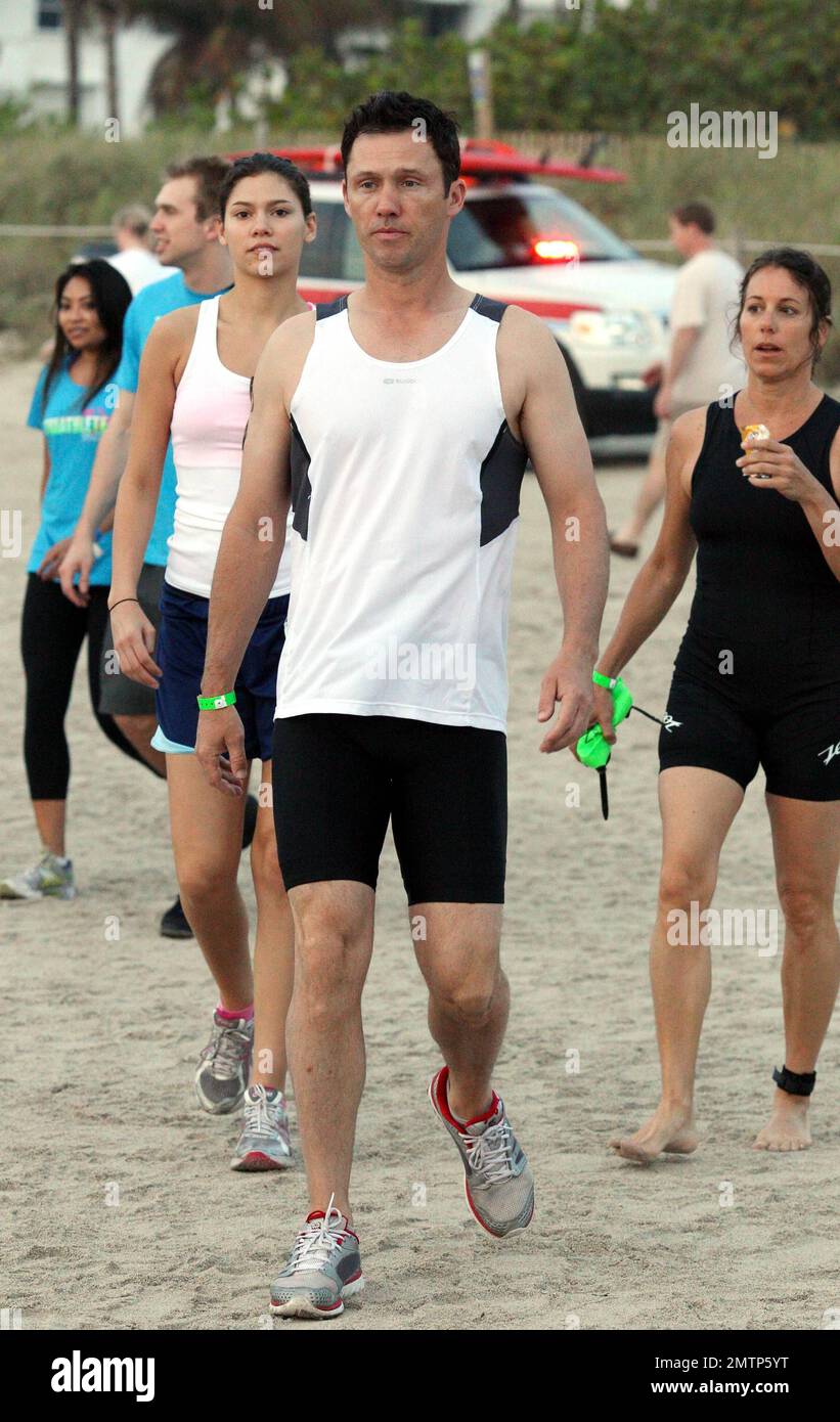 Jeffrey Donovan and Michelle Wood take part in the Nautica South Beach ...