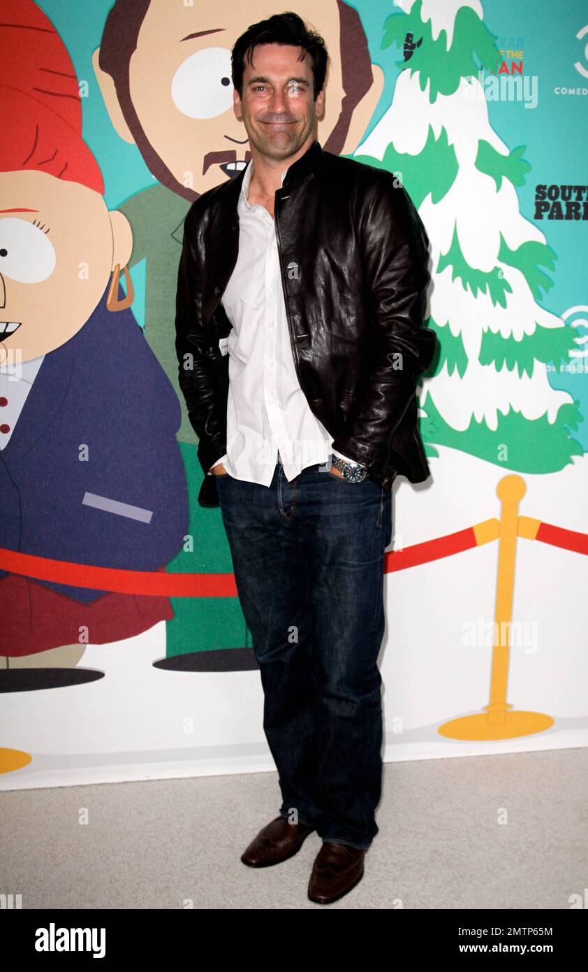 Actor Jon Hamm arriving at "South Park's" 15th Anniversary Party in ...