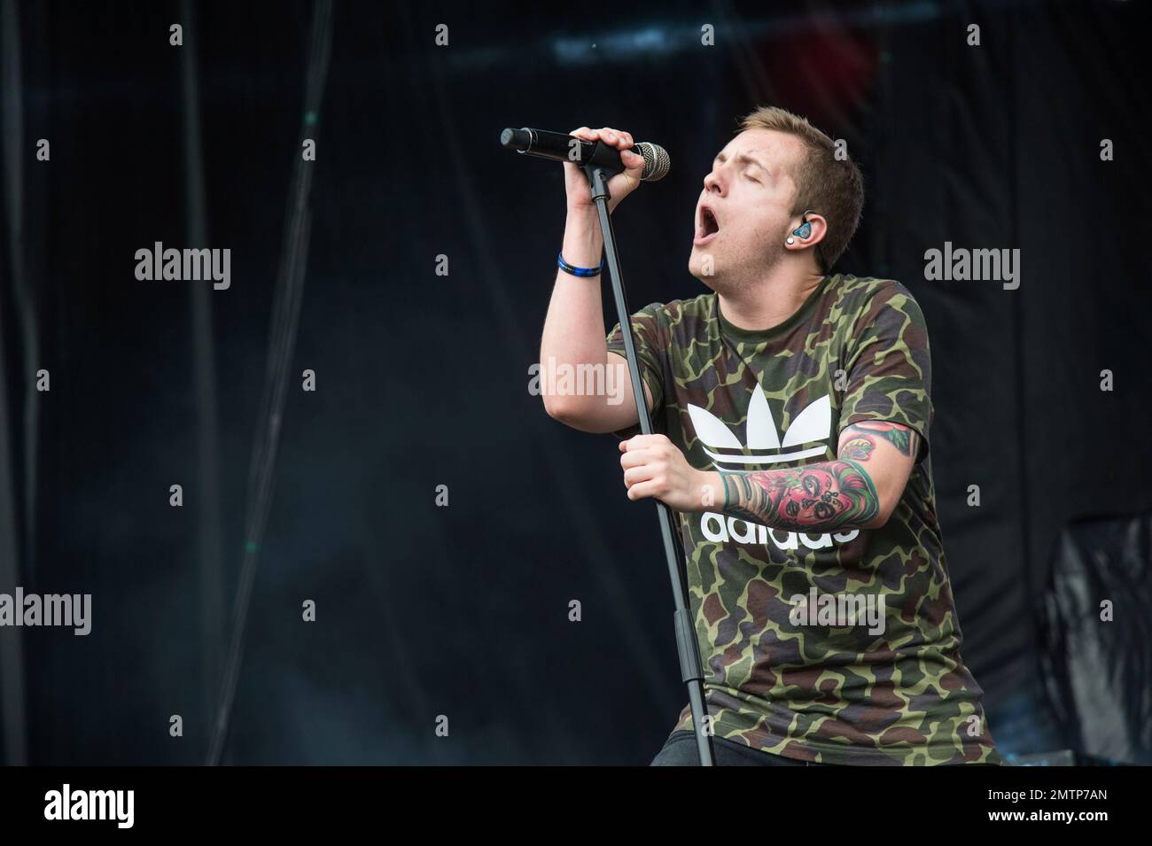 Brian Burkheiser of I Prevail performs at Rock On The Range Music ...