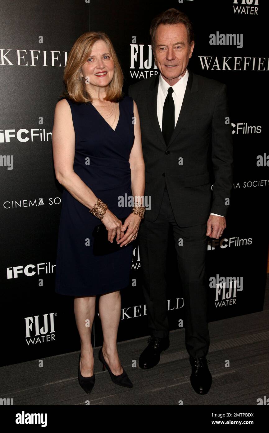 Robin Swicord, left, and Bryan Cranston, right, attend a special ...