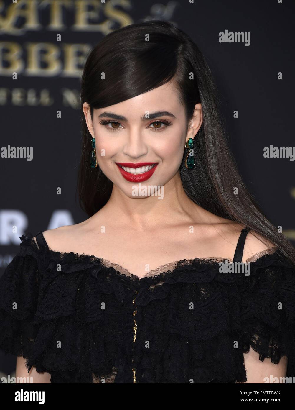 Sofia Carson arrives at the Los Angeles premiere of "Pirates of the ...