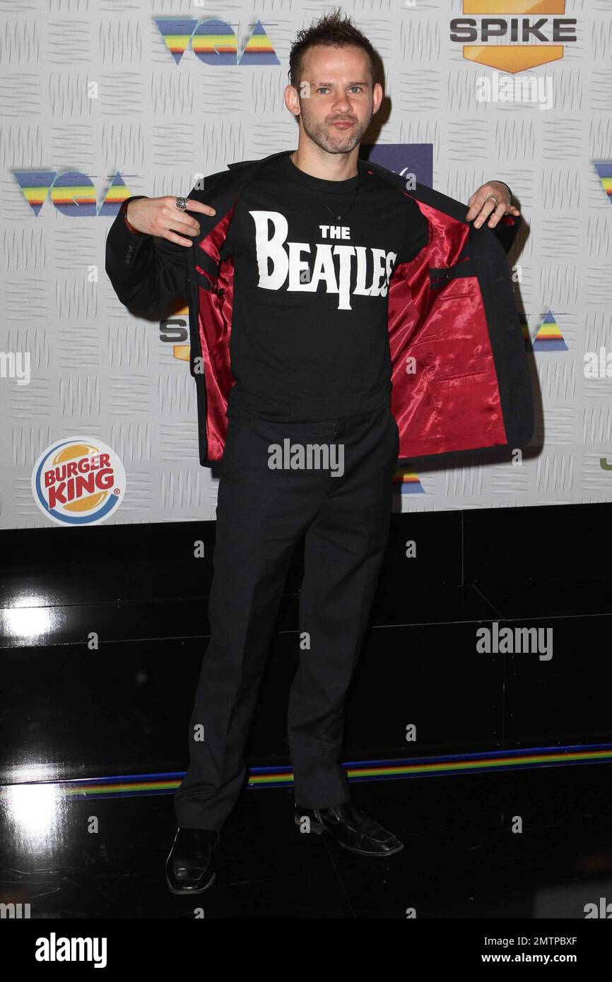 Dominic Monaghan shows off his love of The Beatles as he arrives at ...