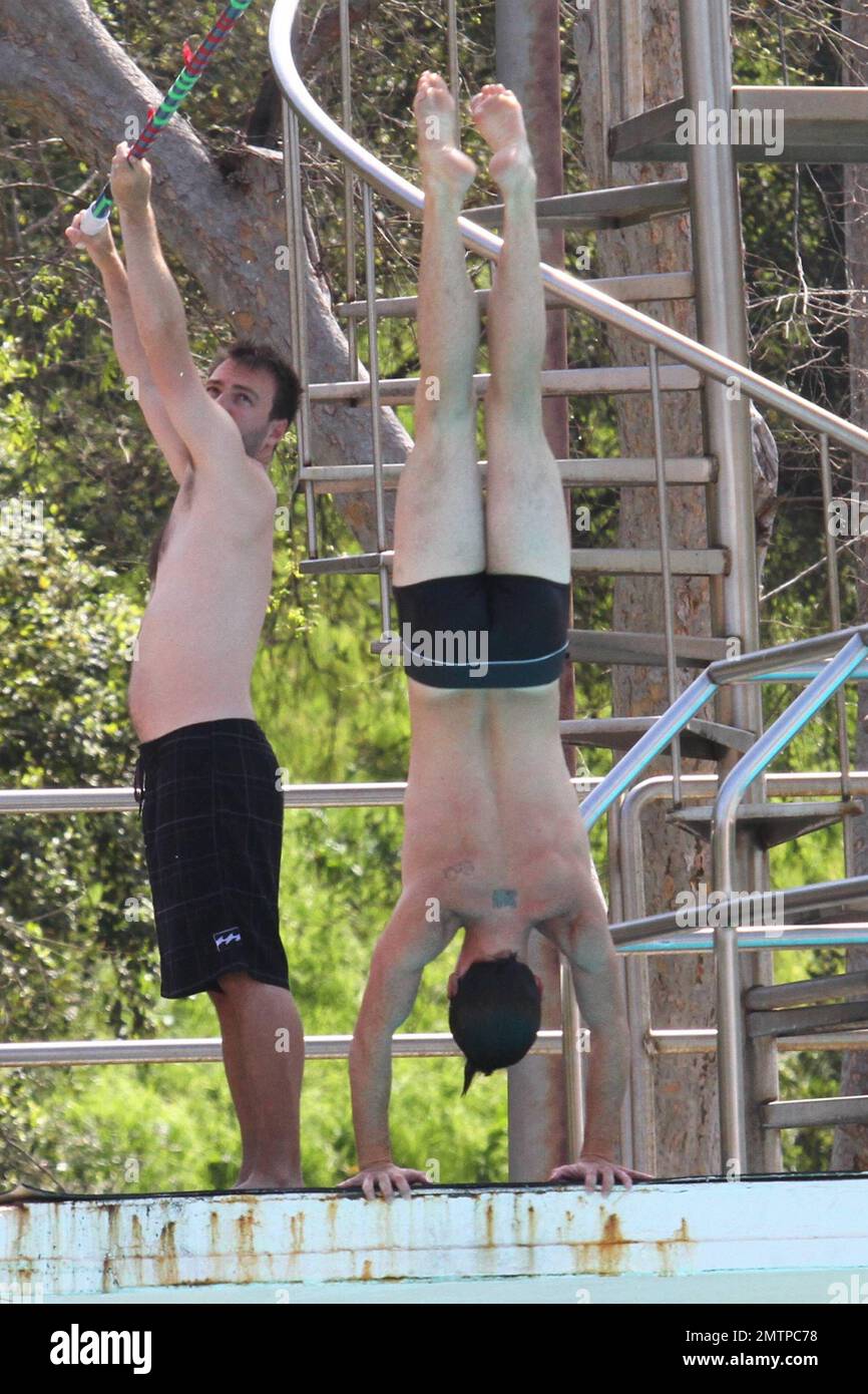 Drake Bell practices his dives for Splash. Los Angeles, CA. 27th March ...
