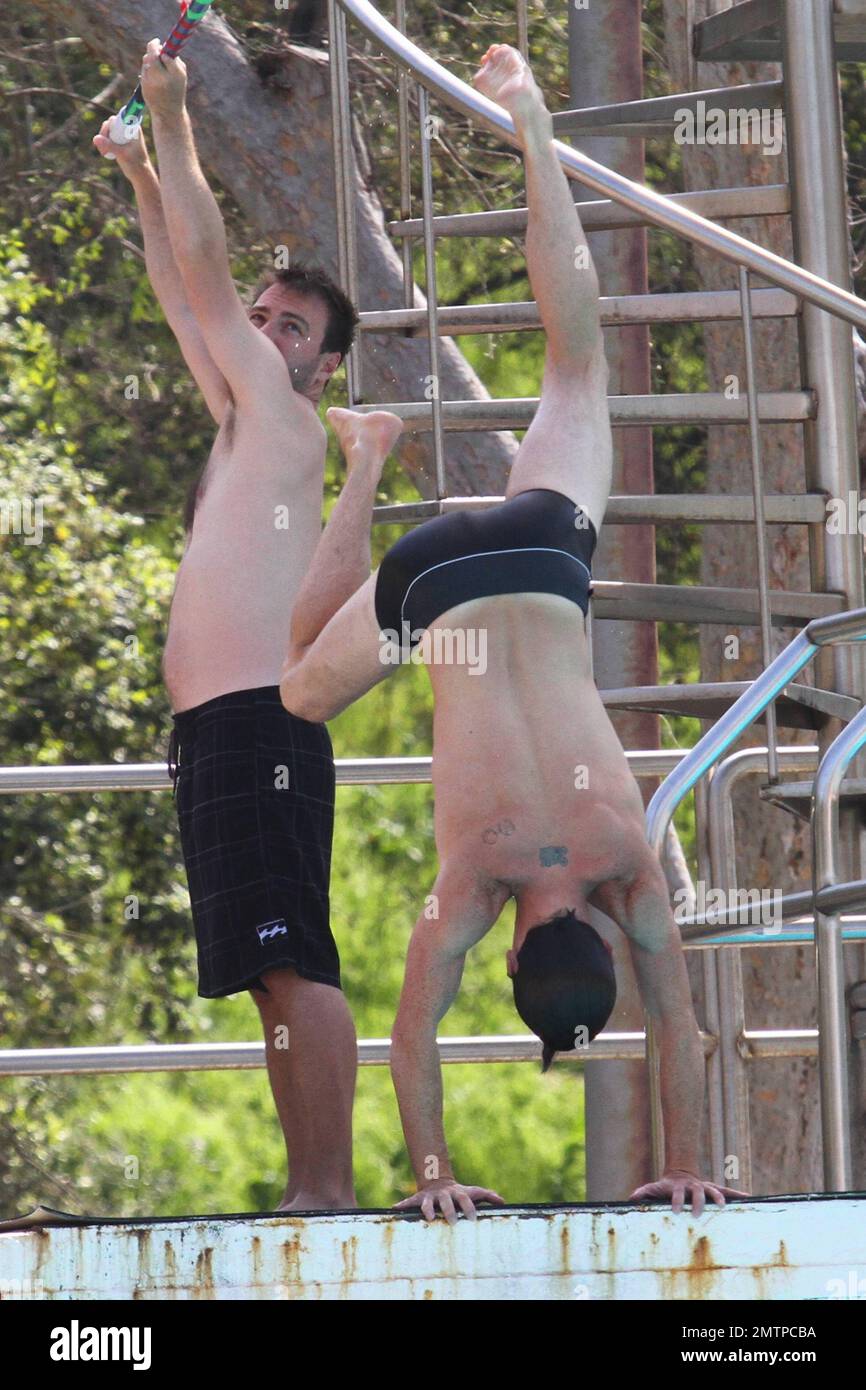 Drake Bell practices his dives for Splash. Los Angeles, CA. 27th March ...