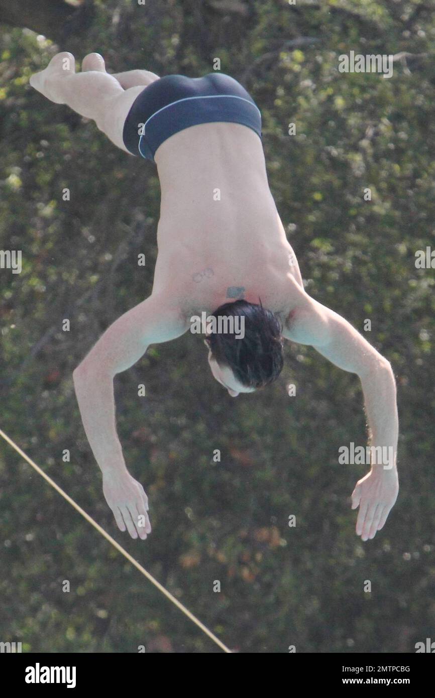 Drake Bell practices his dives for Splash. Los Angeles, CA. 27th March ...