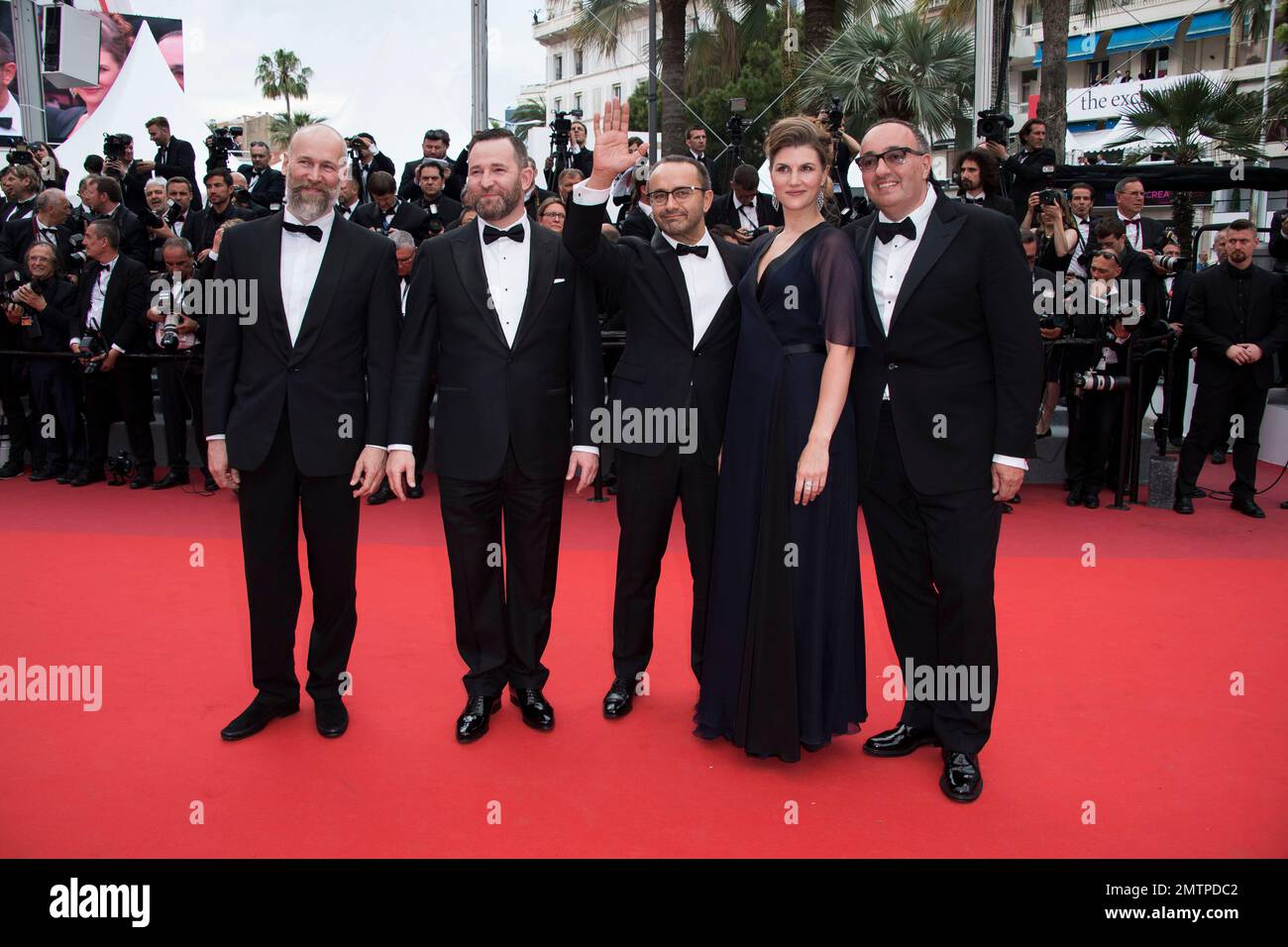From left, cinematographer Mikhail Krichman, actor Alexey Rozin ...