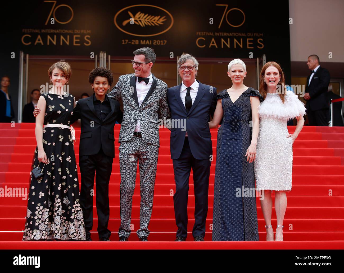 Actress Millicent Simmonds, actor Jaden Michael, screenwriter Brian Selznick, director Todd ...