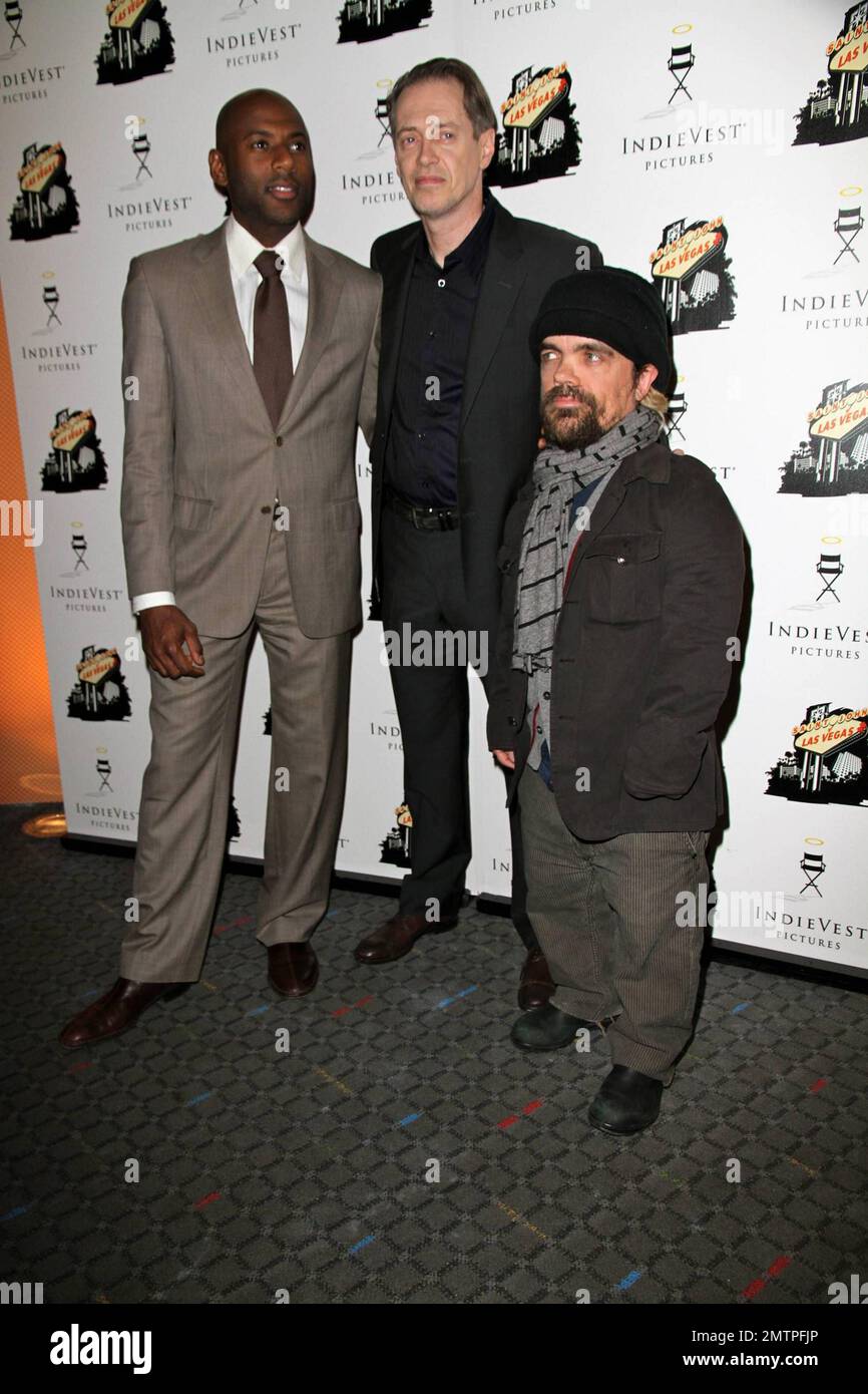 Romany Malco, Steve Buscemi, and Peter Dinklage attend the "Saint John ...