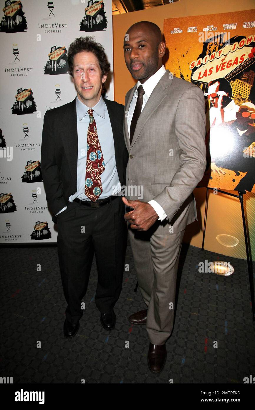 Tim Blake Nelson and Romany Malco attend the "Saint John Of Las Vegas ...