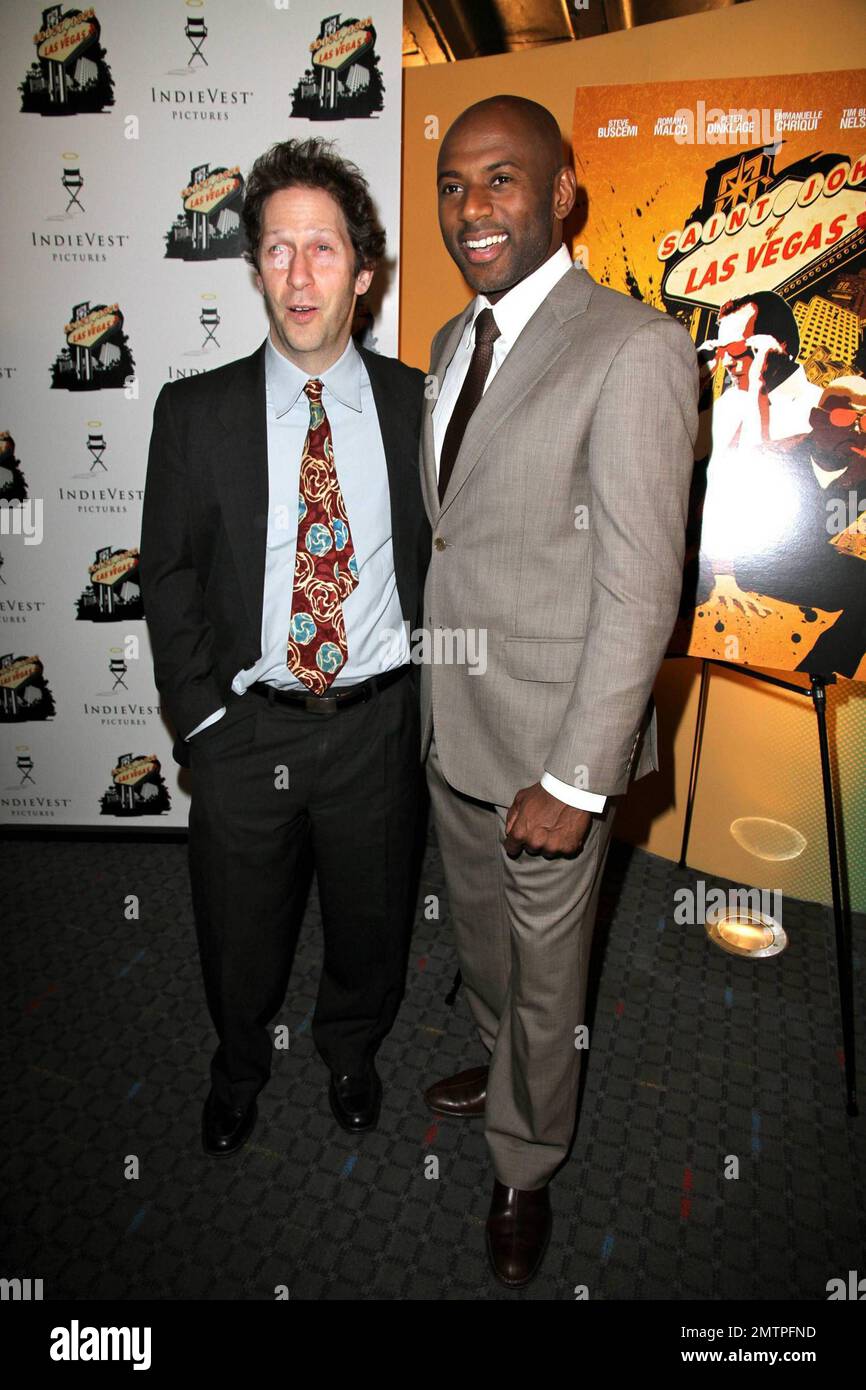 Tim Blake Nelson and Romany Malco attend the "Saint John Of Las Vegas ...