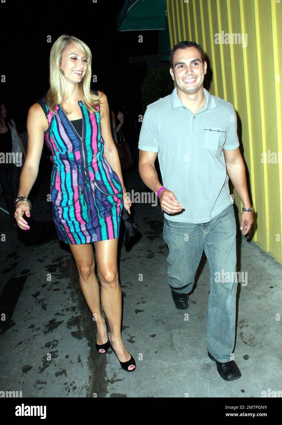 Actress and former professional wrestler Stacy Keibler leaves the ...