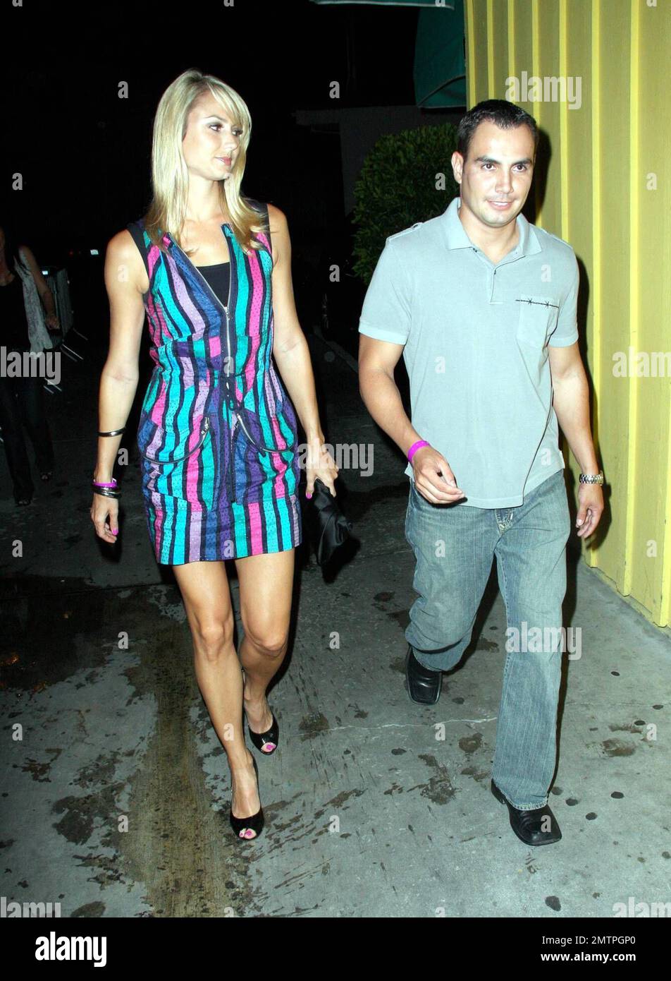 Actress and former professional wrestler Stacy Keibler leaves the ...